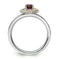 Stackable Expressions Sterling Silver & 14k Rhodolite Garnet Ring - Walmart.com