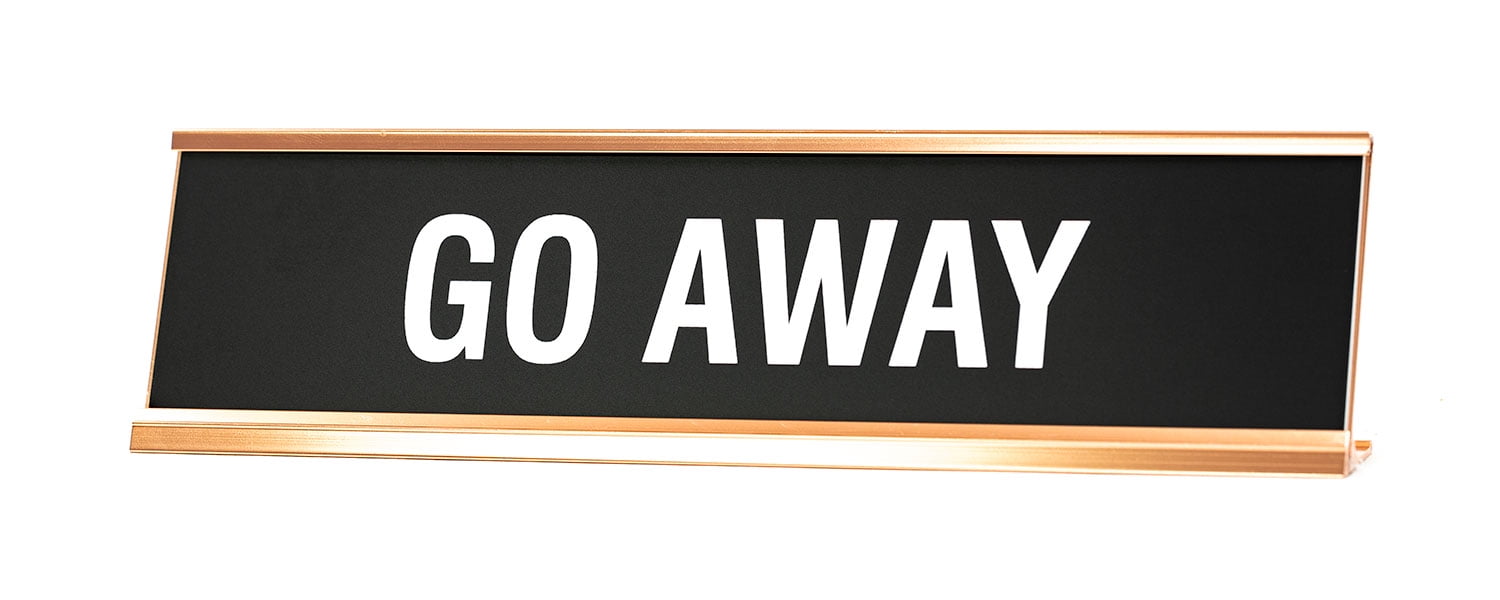 GO AWAY Novelty Desk Sign - Walmart.com - Walmart.com
