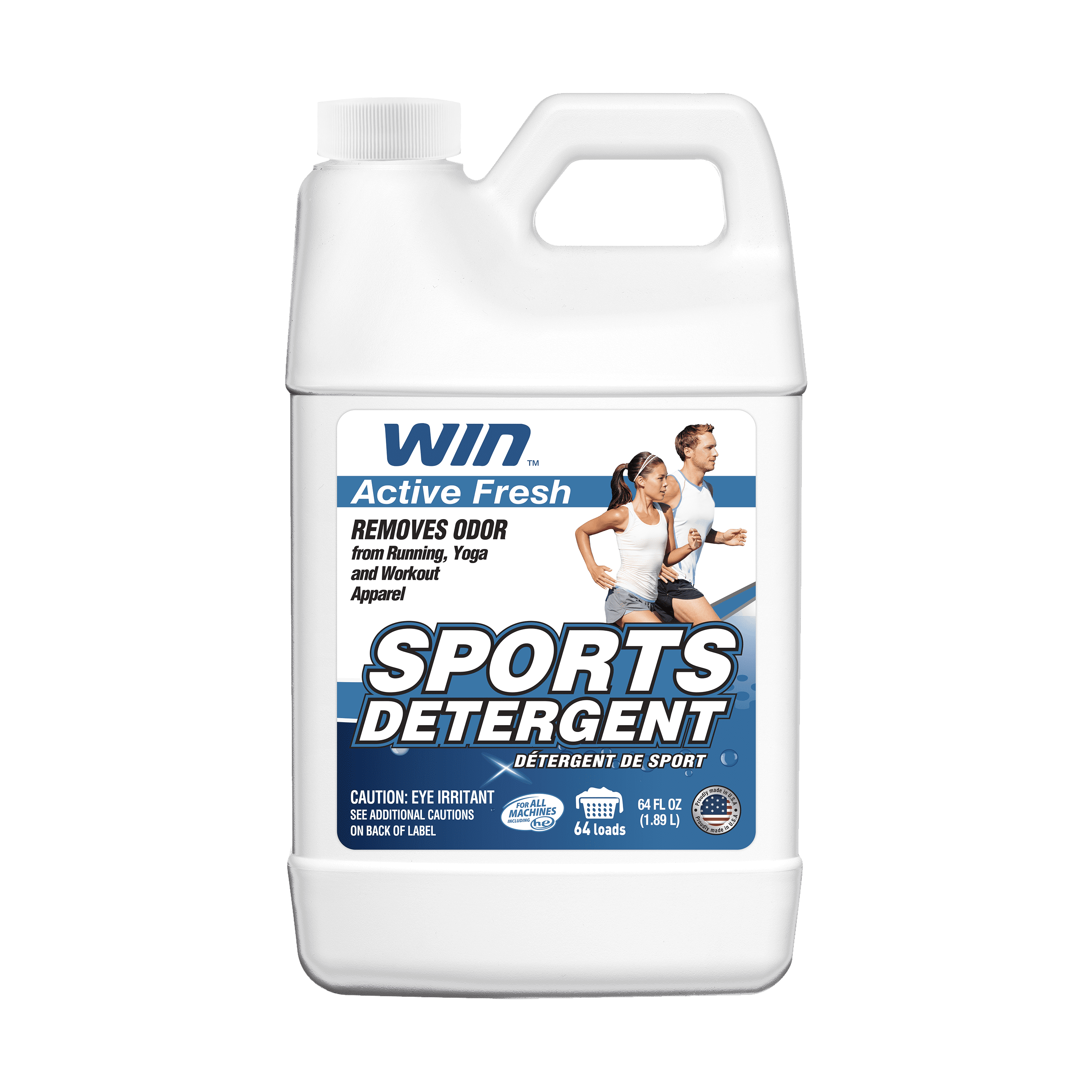 WIN Sports Laundry Detergent - Active Fresh (Blue) 64oz Bottle ...