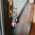 Black 8 Dice Keychain Fashion Charm Accessory Sturdy Design for Keys ...