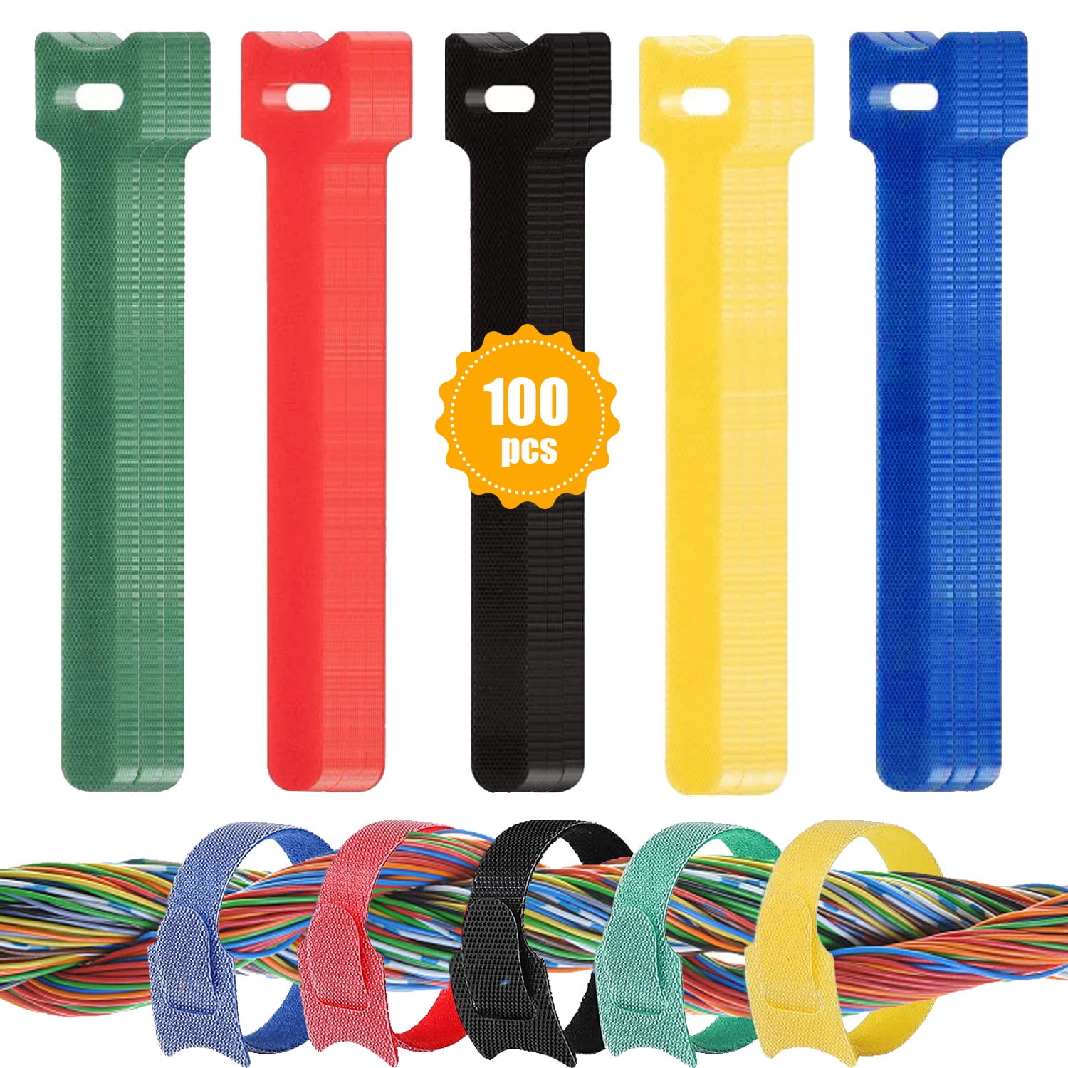 Click here for Mfg2020 100pcs Velcro Cable Ties Reusable  Fasteni... prices