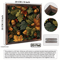 2D Flat, Decor Sign 8x8 Inch, Autumn Fall Foliage Acorn Berry Leaf ...