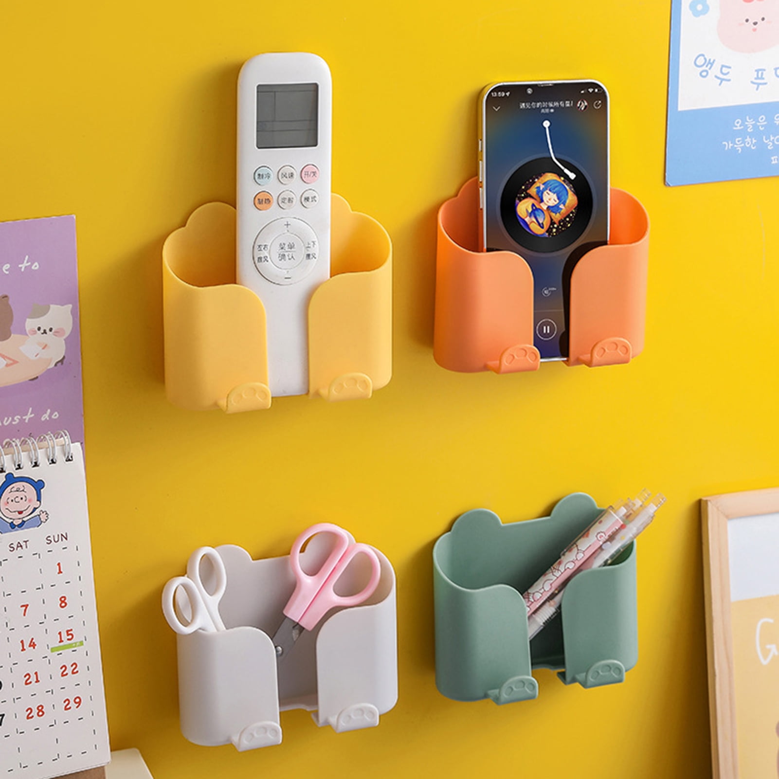 Dream Lifestyle Wall Organizer with Hook Removable Punch Free Wall ...
