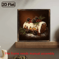 2D Flat, 1pc Rustic Wood Frame Yule Log Wall Art Sign - 8x8 Inch ...