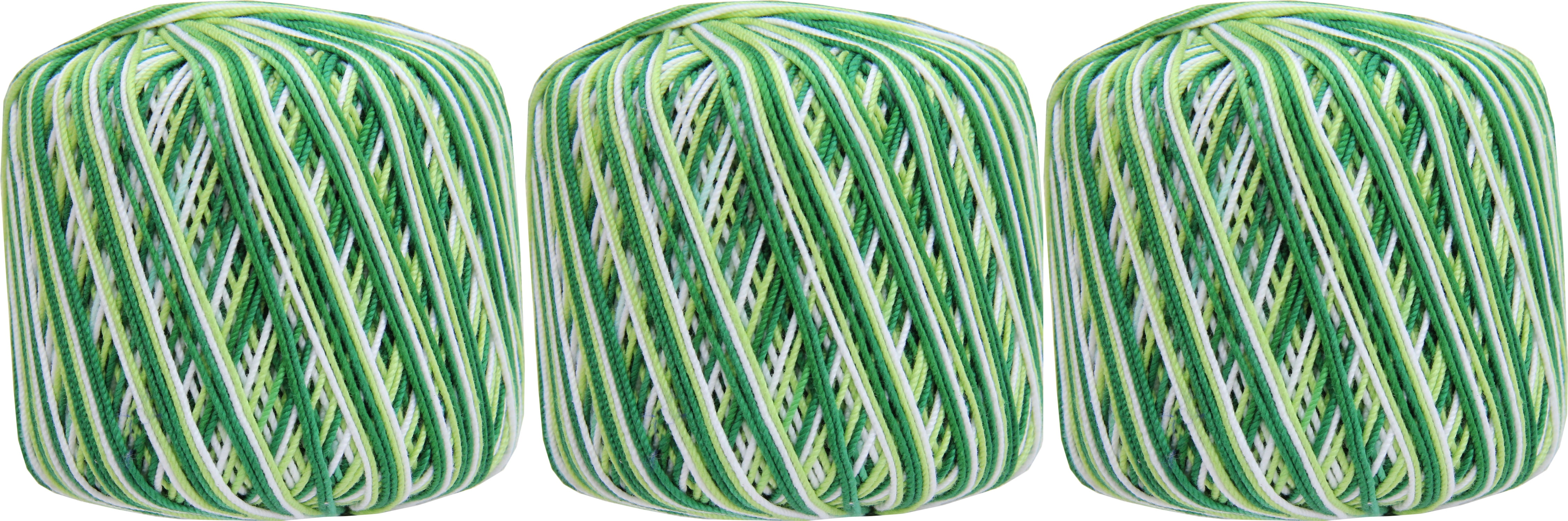 3 Ball Pack Threadart 100% Pure Cotton Multicolor Crochet Thread - Size ...