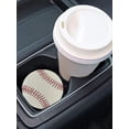 Car Cup Holder Baseball Neoprene Silicone Rubber Round Coasters 4 Count ...