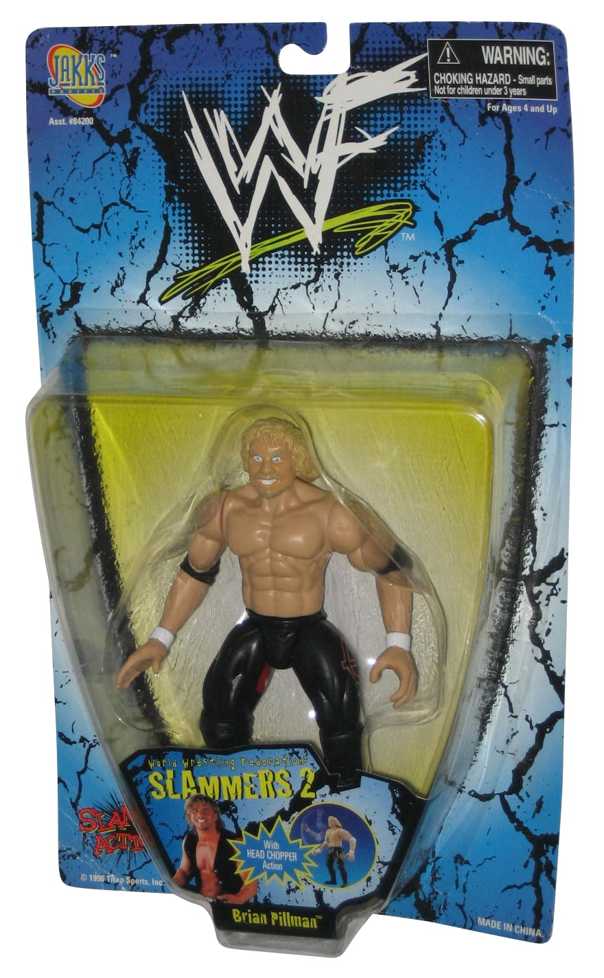 WWF Slammers 2 Brian Pillman Head Chopper Jakks Pacific Action Figure ...