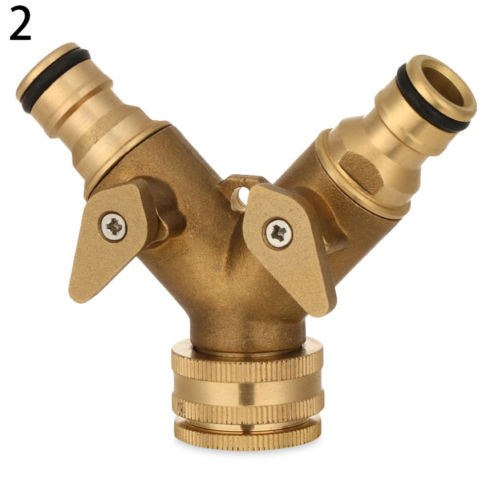 2 Way Hose Garden Tap Watering Adaptor Quick Connector Water Connectors ...