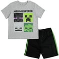 Minecraft Creeper Zombie Enderman Little Boys T-Shirt and Mesh Shorts ...
