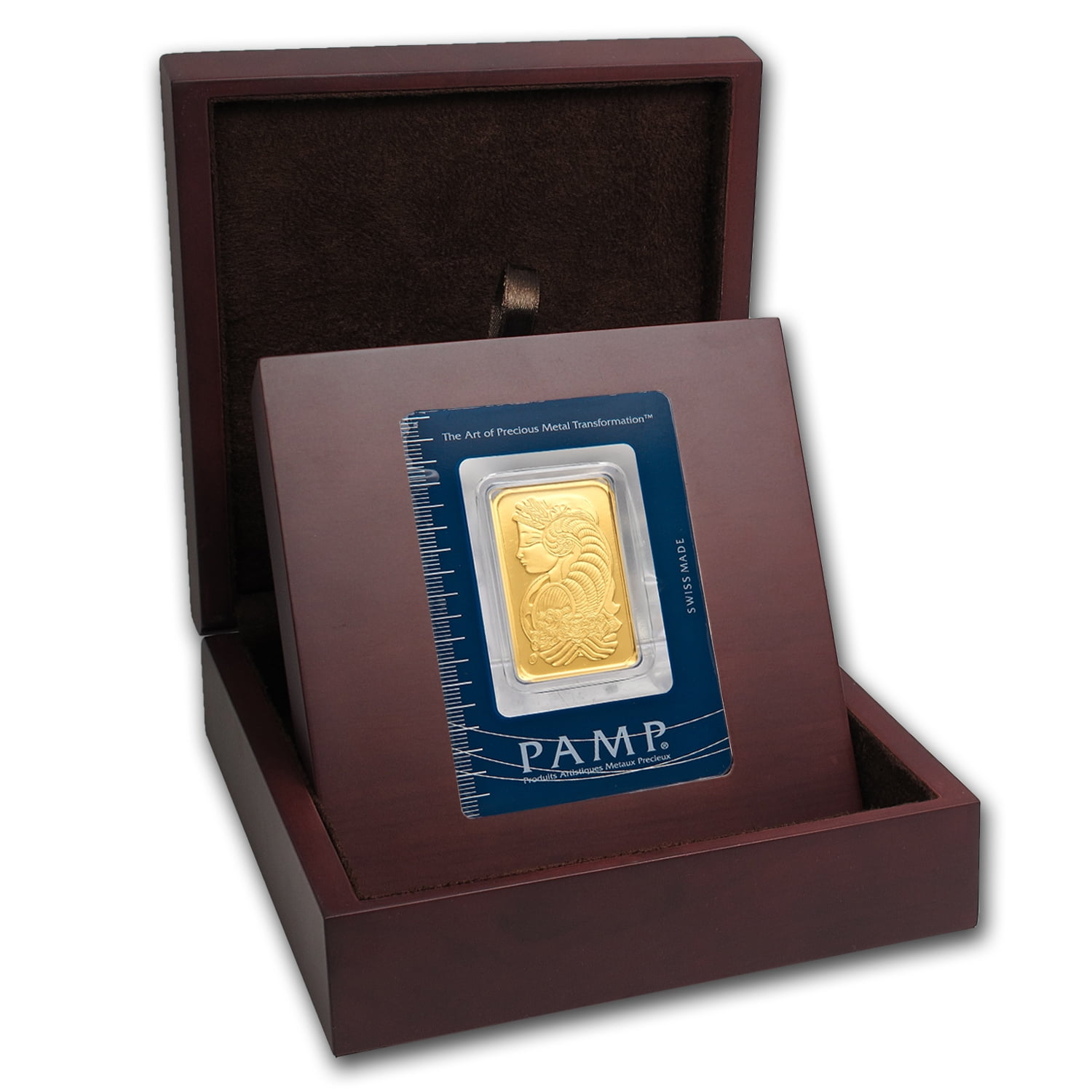 APMEX Wood Gift Box - PAMP Suisse Gold Bar (w/Assay) - Walmart.com