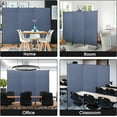 Jaxpety 6ft Stand Alone Indoor Cubicle, 3-Panel Folding Privacy Screen ...