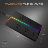 Titan 6-Outlet Surge Protector with LED Lights, 8ft. Extension Cord ...
