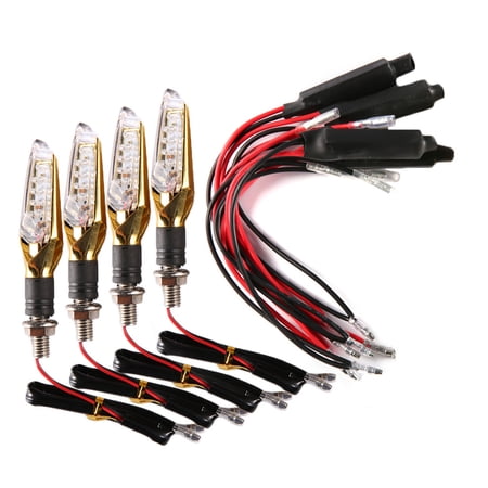 Motorcycle Steering Lamp 9 LED Strip/1LED Blade Modified General Signal ...