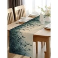 Burlap Table Runner 36 Inches Long, Country Retro Leaves Non-Slip ...