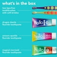 Hello Kids Toothpaste and Toothbrush Pack, Fluoride, Xylitol, Stevia, 3 ...