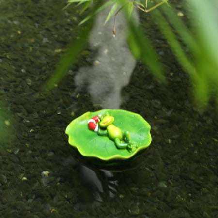 Artificial Water Floating Frog Ornament Animals Figurine Garden Statue ...