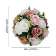 B Artificial Silk Rose Half Ball Bouquet, Wedding Home Decoration ...
