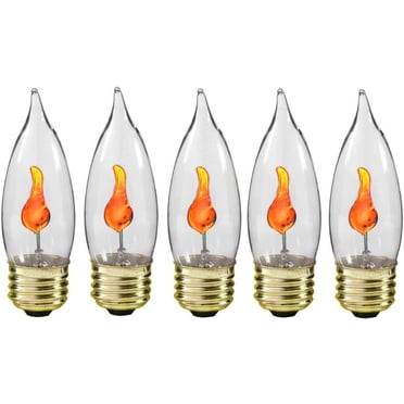 2-Pack LED Flame Effect Fire Light Bulbs E26 Flickering Fire Atmosphere ...