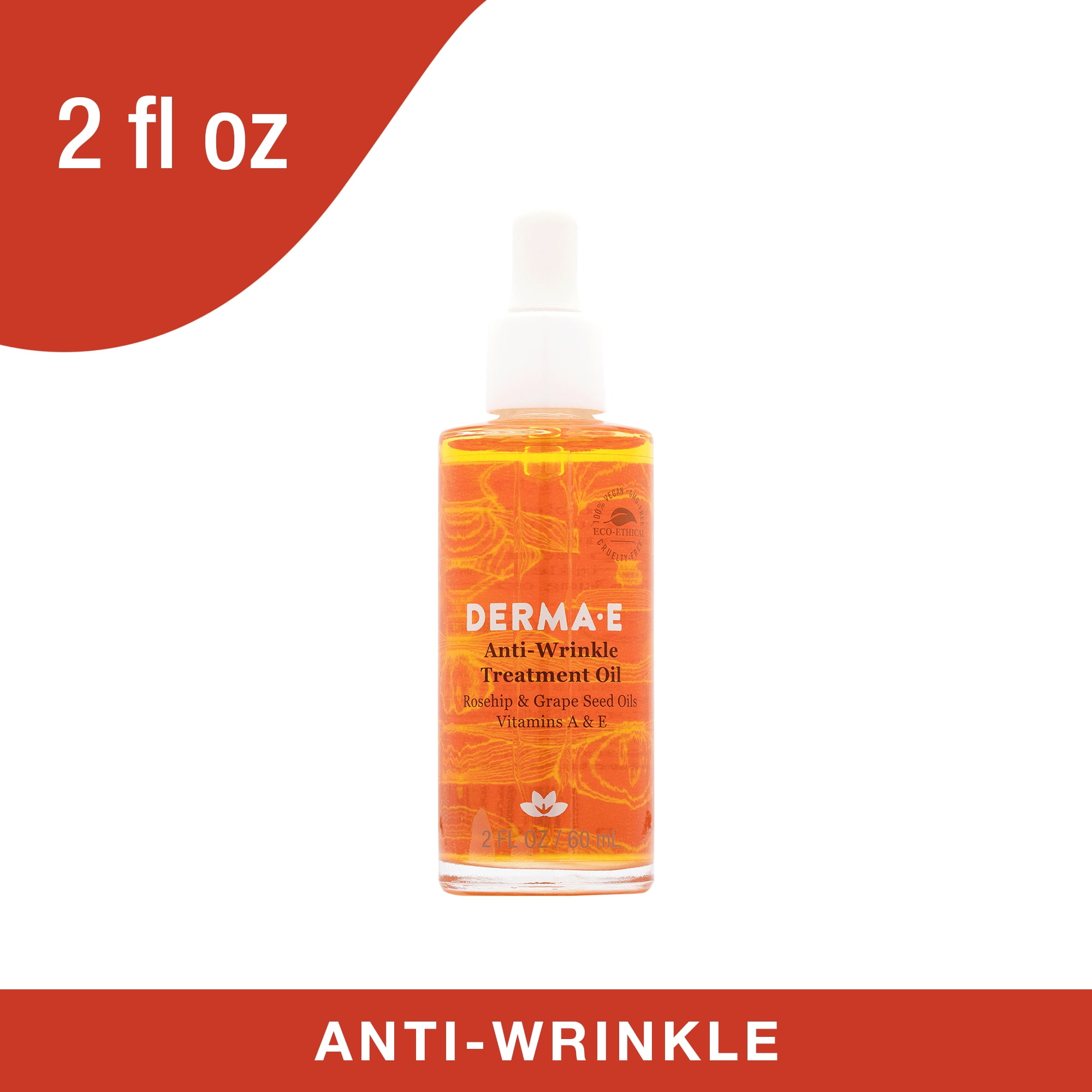 DERMA E Anti-Wrinkle Retinol Facial Oil with Rosehip, Grape Seed ...
