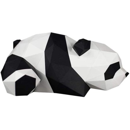 HTCM 3D Origami Panda Climbing Papercraft DIY 3D Model Geometric Folded ...