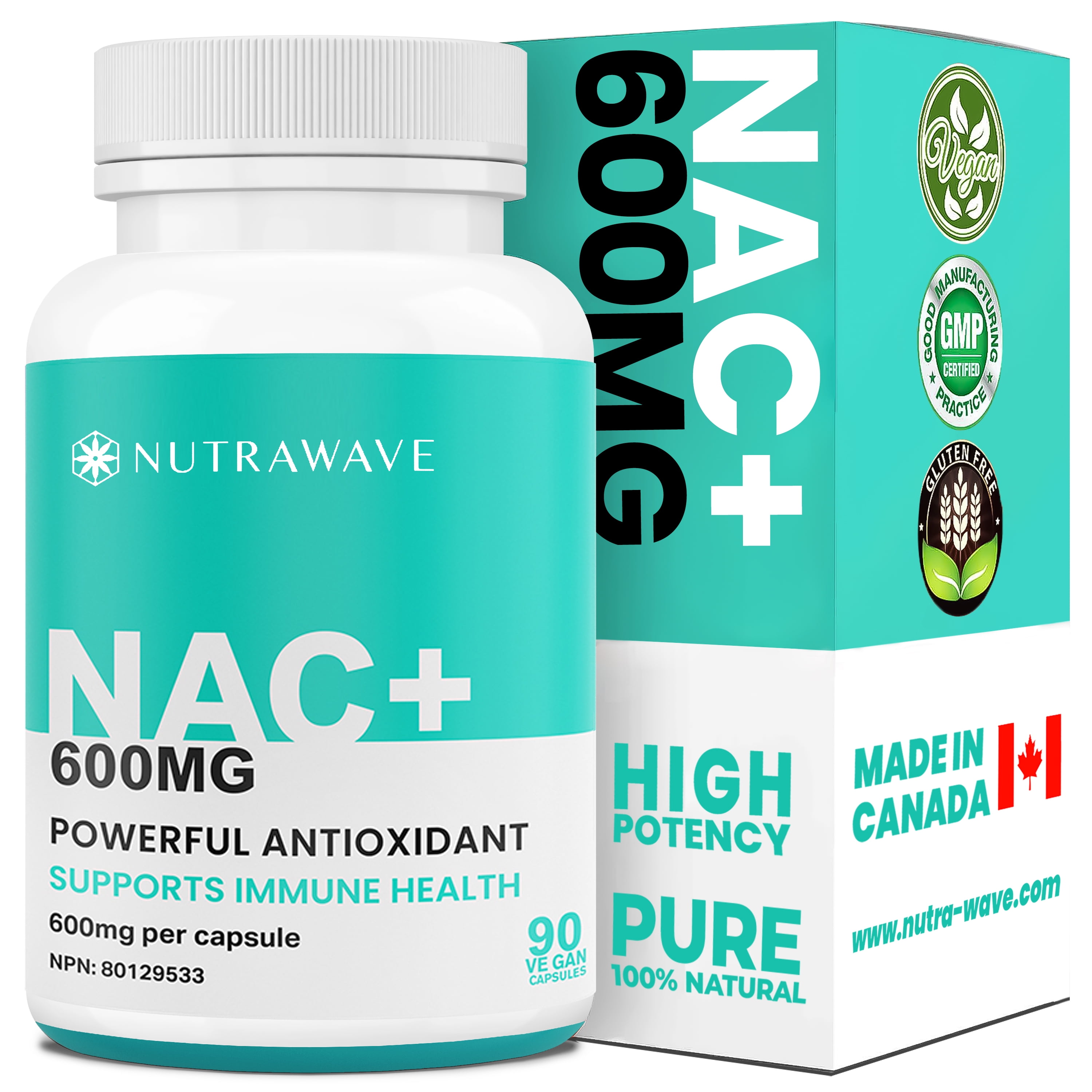 Nutrawave NAC 600mg (N-Acetyl-L-Cysteine) – Liver & Glutathione Support ...