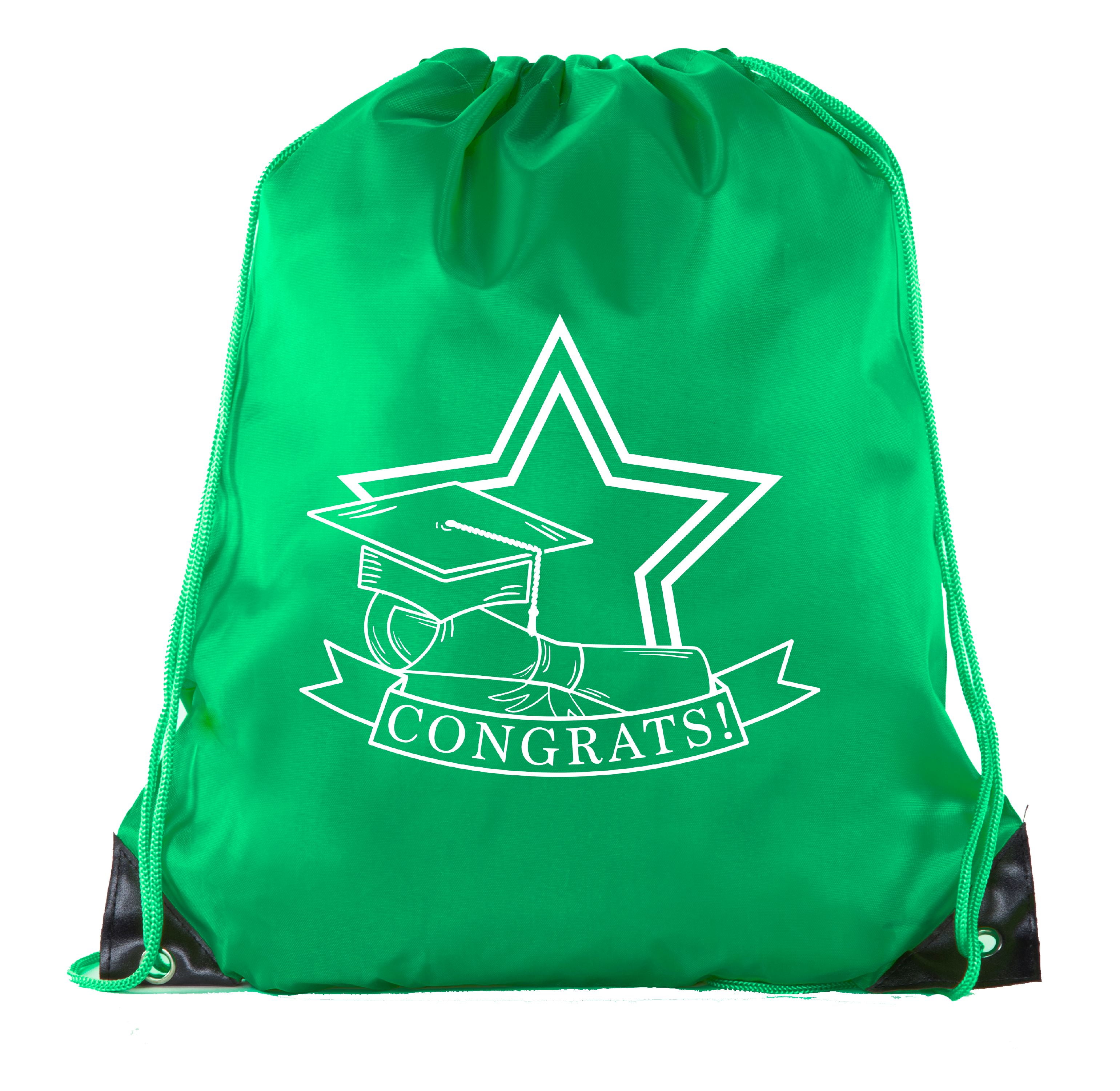 Senior Graduation Drawstring Backpacks Personalized Party Favor Cinch ...