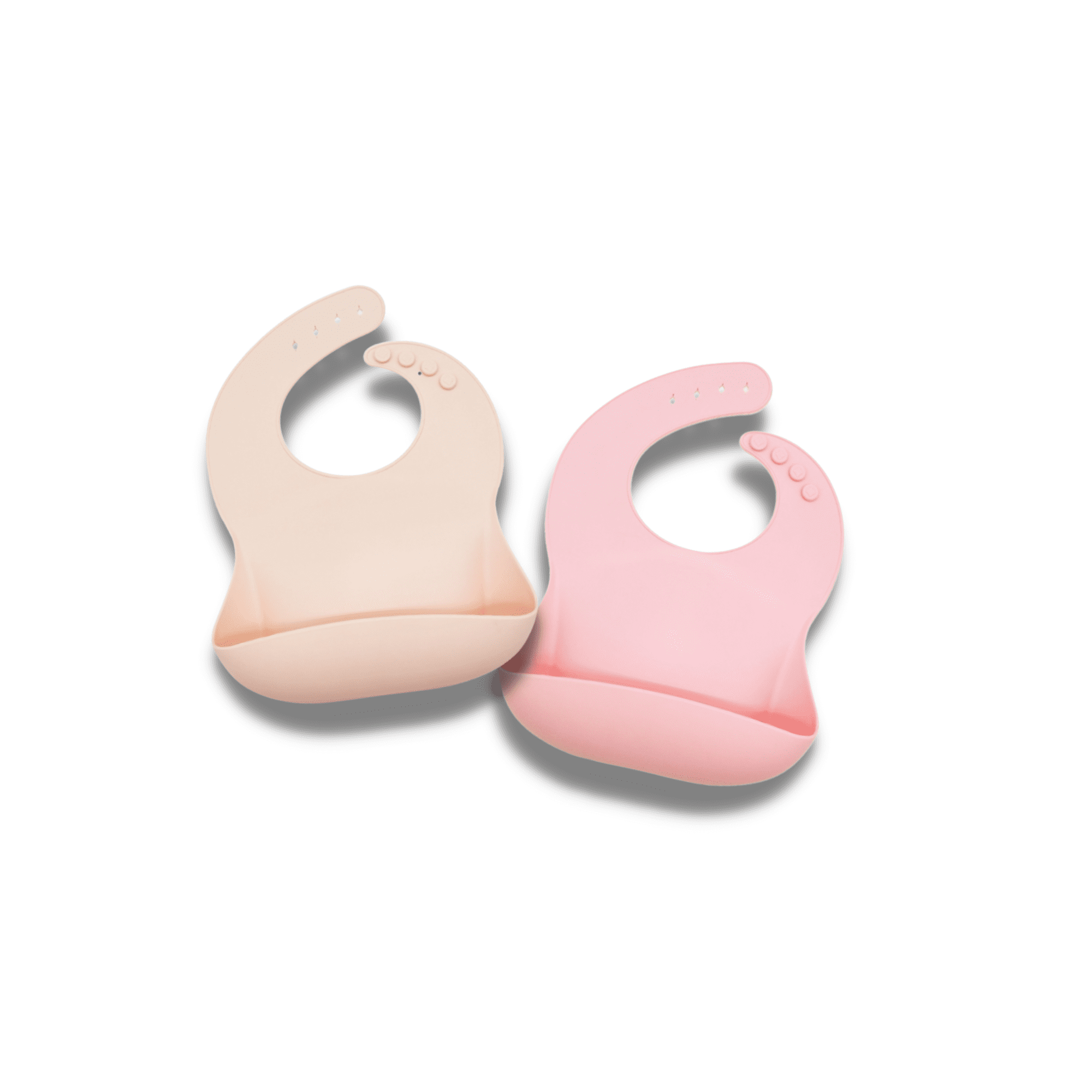 NEW!! daintyBABY Silicone Bibs- Set of 2 (Pink and Peach) - Walmart.com