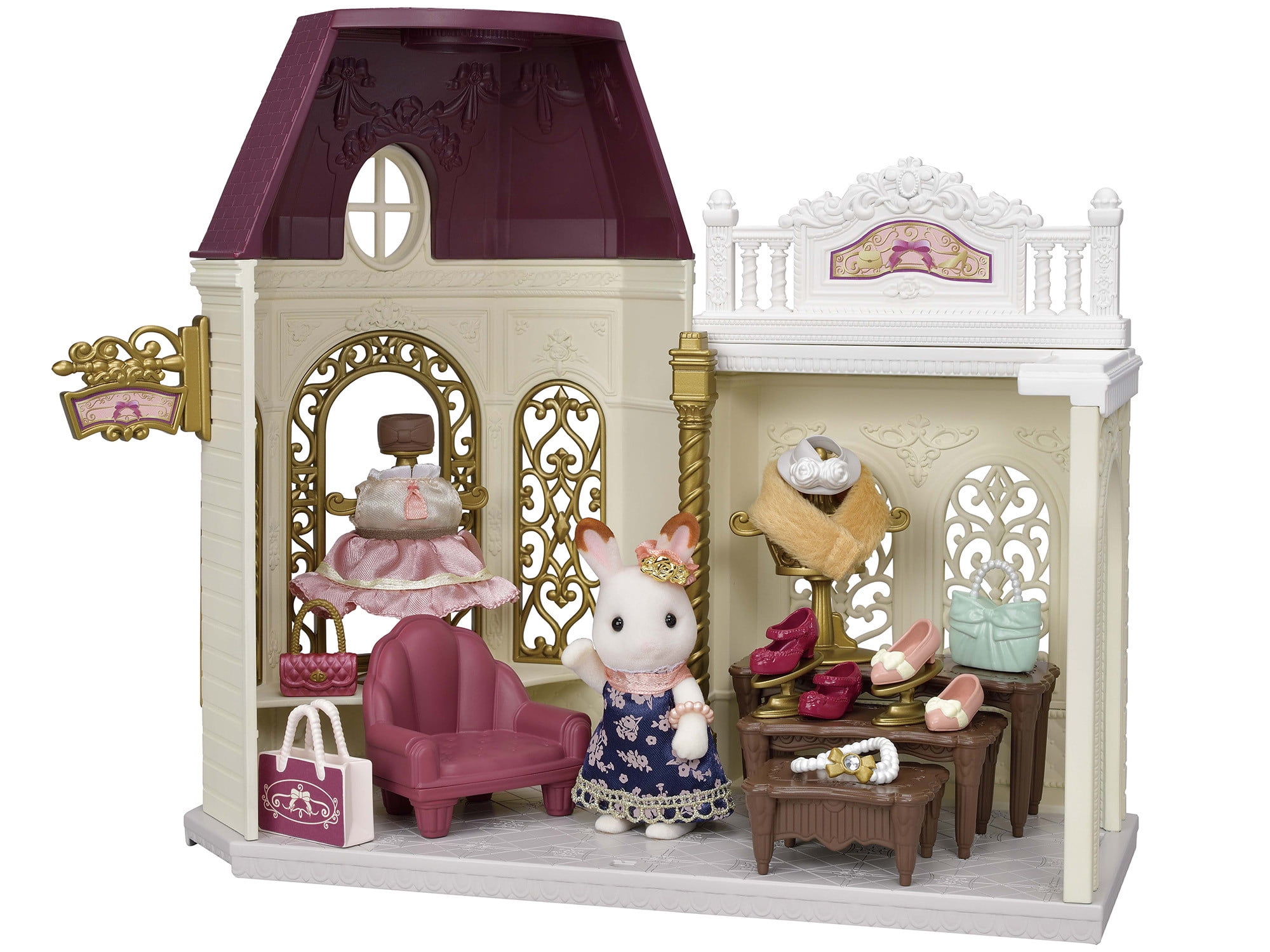 Calico Critters Fashion Boutique, Dollhouse Playset with Figure and ...