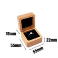 2 slots Walnut Wooden Display Box Wedding For Case Portable Jewelry ...