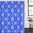 66x72 Inch Shower Curtains for Bathroom, Blue Checkered Fabric Bath ...