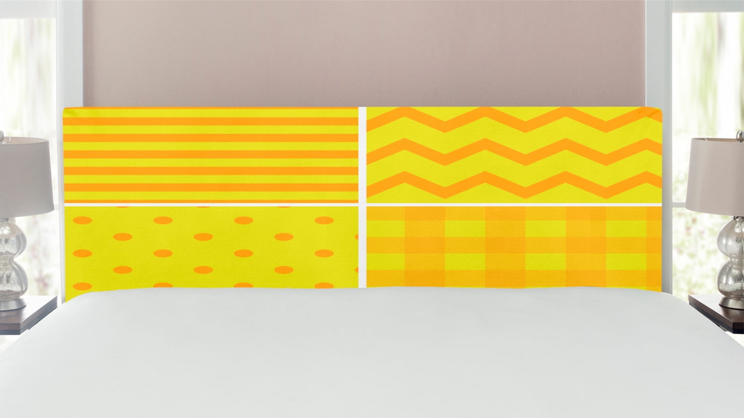Yellow Headboard, Illustration Different Patterns in Flat Design Zigzag ...