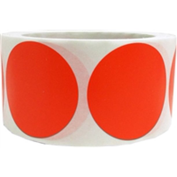 Hot Orange Circle Stickers | 2" Inches Round | 500 Pack - Walmart.com