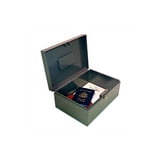 SteelMaster Locking Heavy-Duty Security Box, Tumbler Lock, Gray ...