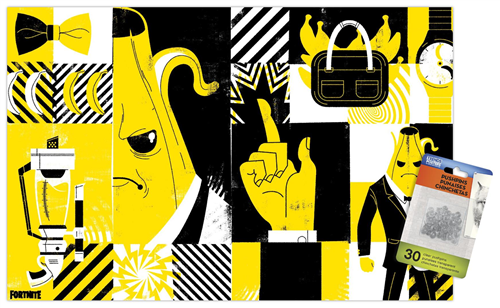 Fortnite - Peely Wall Poster with Push Pins, 14.725" x 22.375 ...