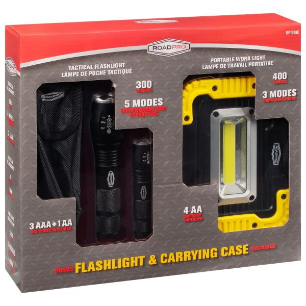 Roadpro RP1808C Flashlight&worklight Combo W/ Bonus Flas - Walmart.com