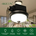 Akicon Bathroom Exhaust Fan with Light 110CFM 1.5 Sone Ventilation Fan ...