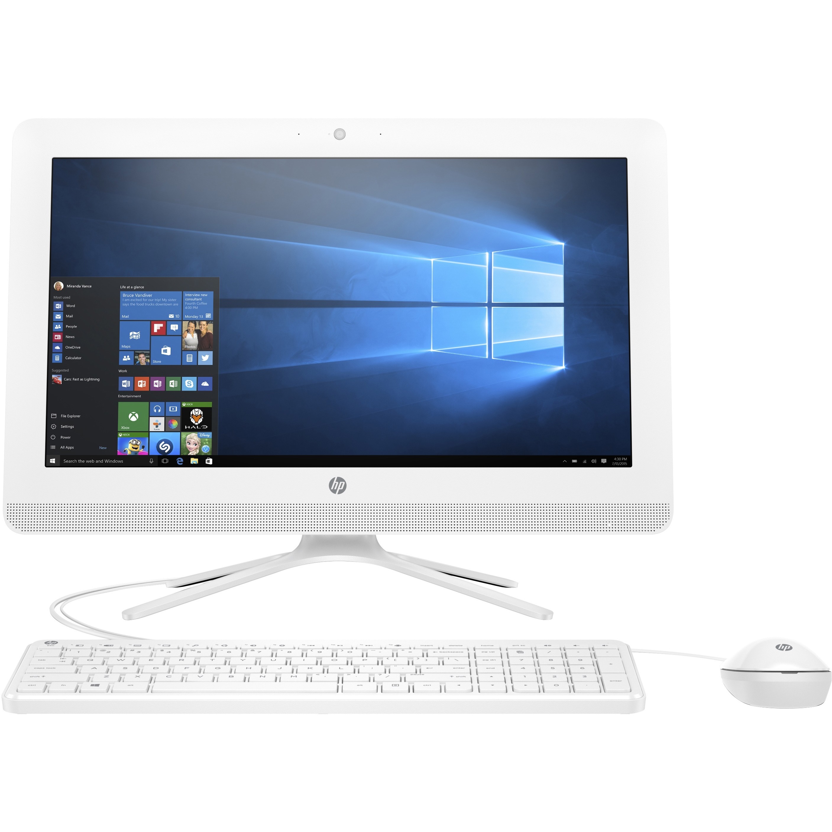 HP 19.5" All-In-One Computer, AMD E-Series E2-7110, 4GB RAM, 1TB HD ...