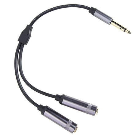 Xinxinyy 6.35mm to 2 6.5mm Splitter Cable Couple Digital Wire PC ...