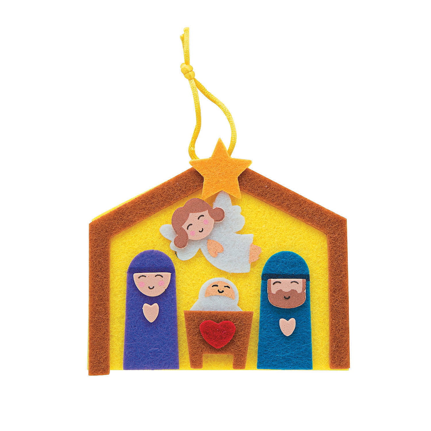 Felt Nativity Ornament Craft Kit- Craft Kits - 12 Pieces - Walmart.com