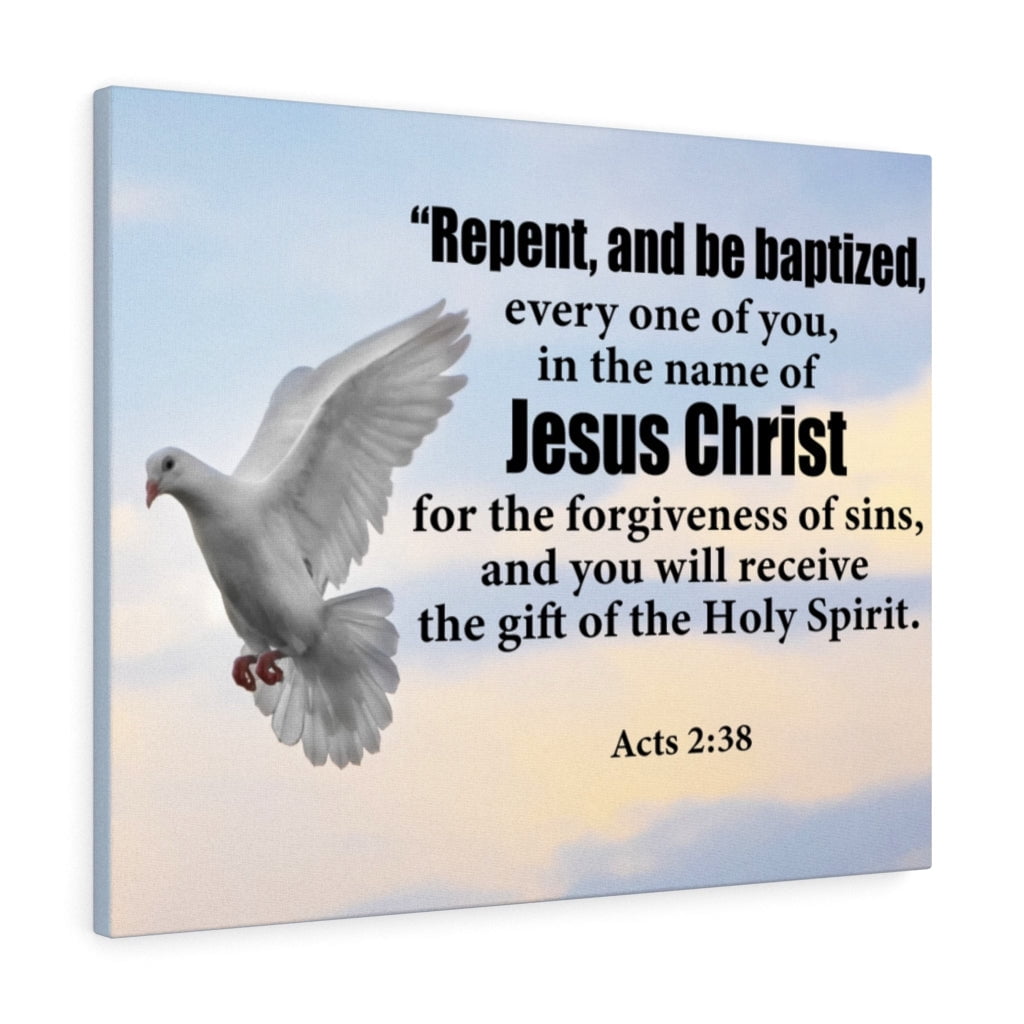 Scripture Walls Repent Be Baptized Acts 2:38 Wall Art Christian Home ...