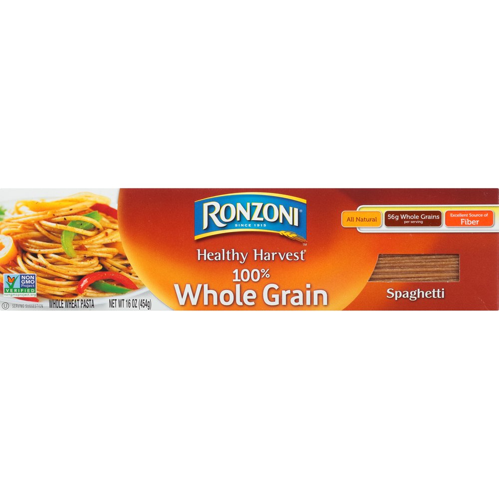 Ronzoni Healthy Harvest Whole Grain Spaghetti, 16-Ounce Box - Walmart ...
