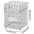 Square Tissue Box Cover- Crystal Cube Tissue Box with Storage Tray ...