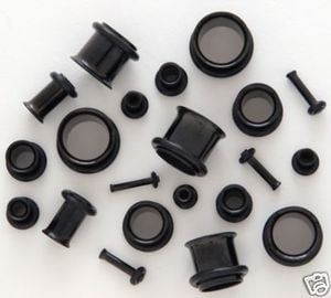 PAIR TITANIUM EAR STRETCH KIT PLUGS tunnels - Size=0g - Walmart.com