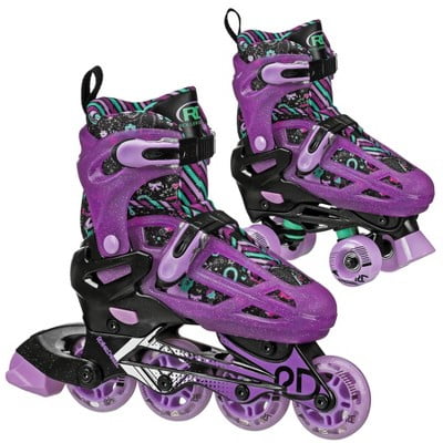 Roller Derby Lomond Girls Adjustable Inline-Quad Combo Skates Size 3-6 ...