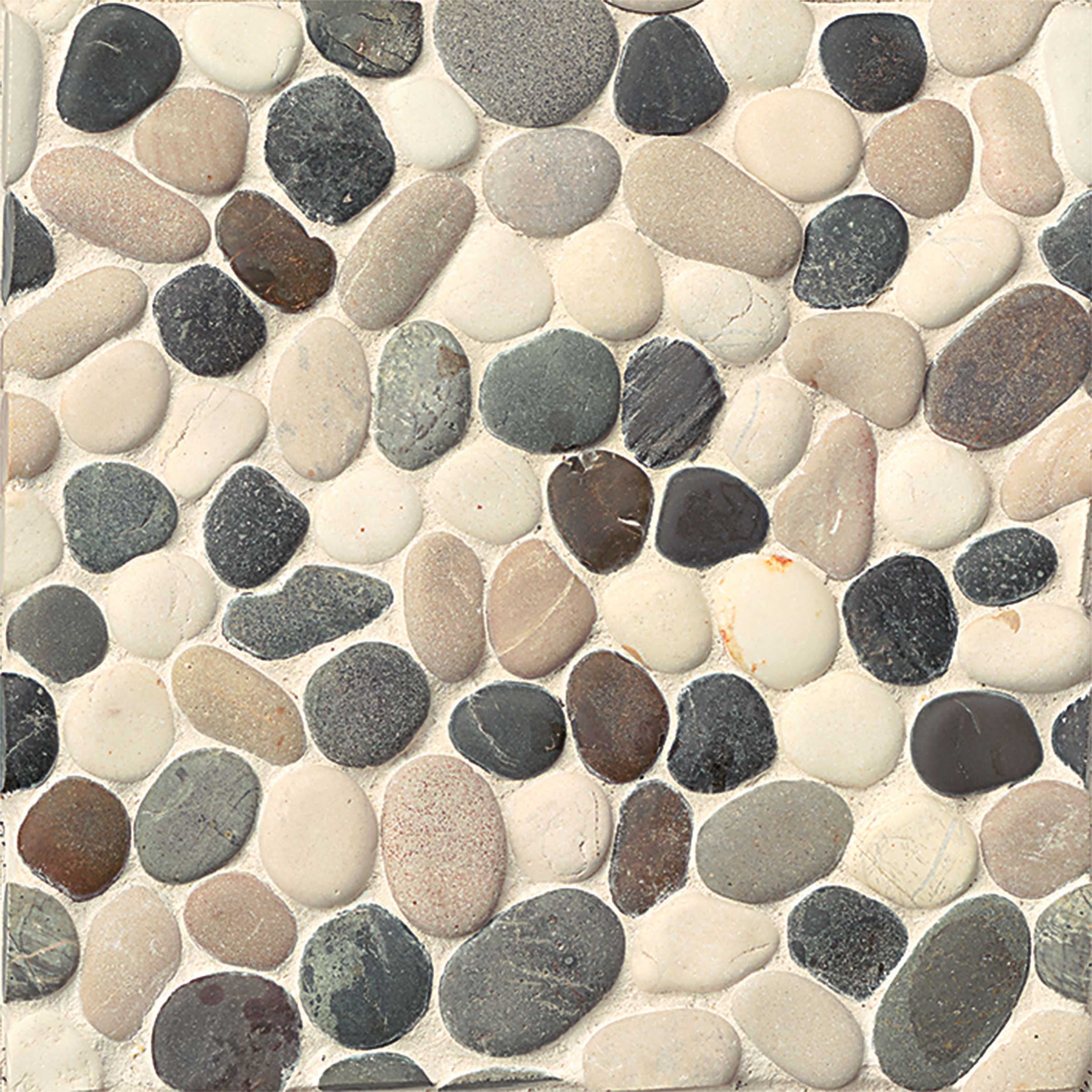 Bedrosians Hemisphere Unglazed Pebble Mosaic 12" x 12", Malaga Bay (11 ...