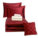 Mainstays 7 Piece Red Velvet Bed in a Bag Comforter Set with Sheets ...