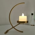 Sunjoy Tech Candle Holder Retro Romantic Wrought Iron Semicircle Moon ...