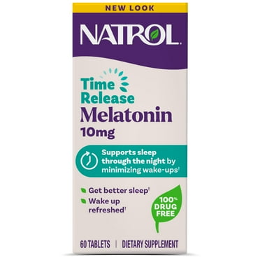 Natrol Sleep Advanced Melatonin 10mg Time Release Tablets, Nighttime ...