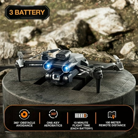 Genai H3 Obstacle Avoidance Drone With Optical Flow Hovering, Dual HD ...
