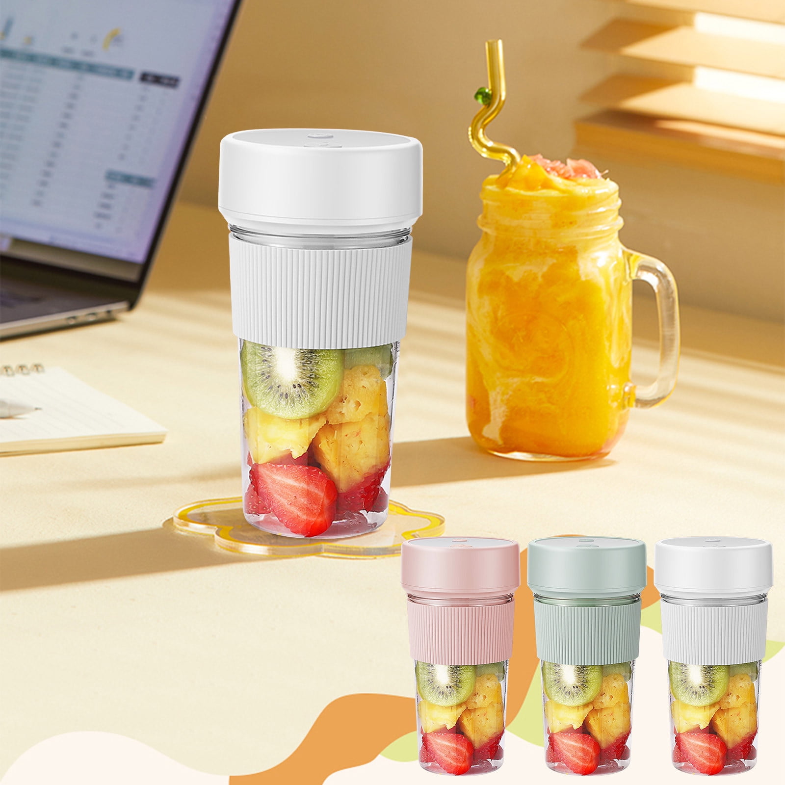 Taza de licuadora mini USB portátil, exprimidor multifuncional de 400 ...